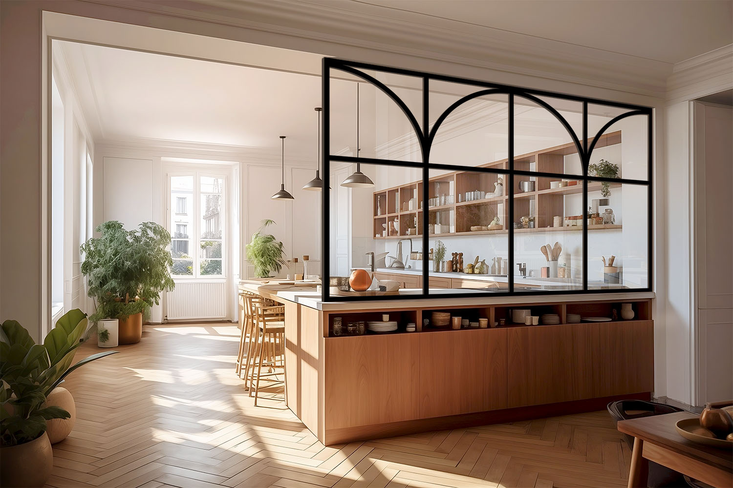 Verrière avec courbes N°22 - Artmeta