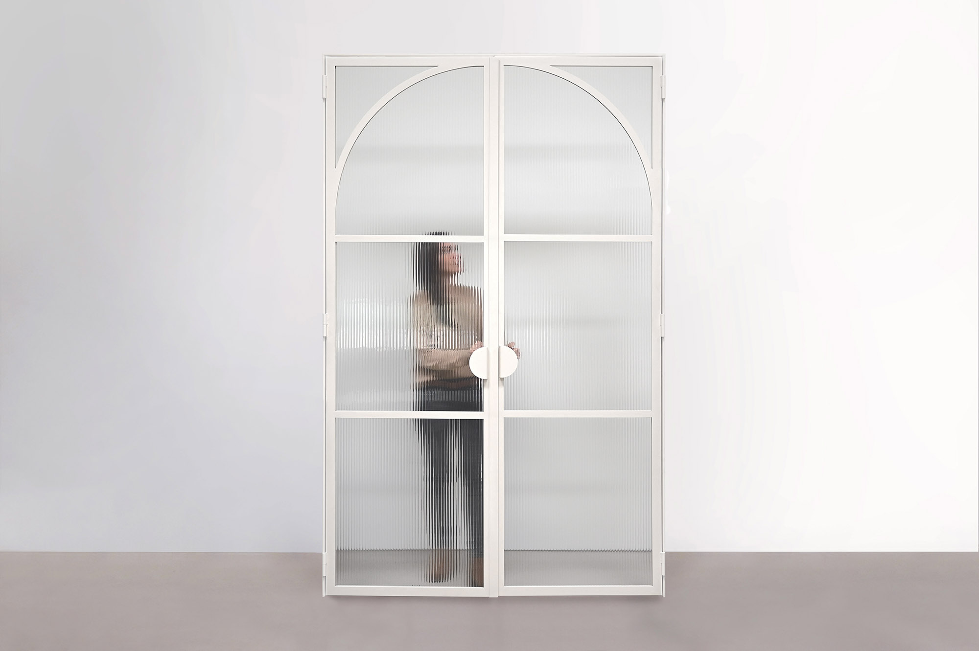 Double porte N°82 / Verre et acier / Fabrication sur mesure